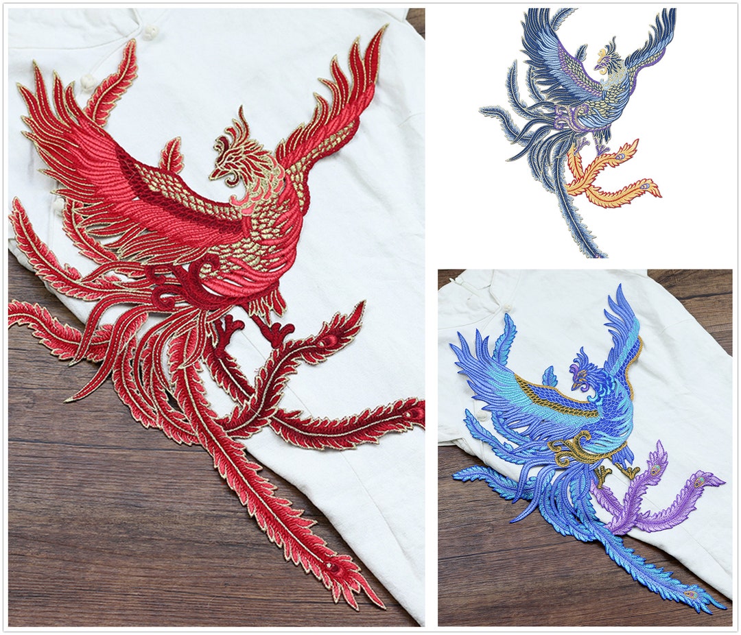 1 Pcs Phoenix Pattern Lace Appliques,embroidered Flowers,patches for ...