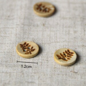 10 Pcs Leaf Pattern Small Wooden Buttons 12mmx12mm(54-2) - Etsy