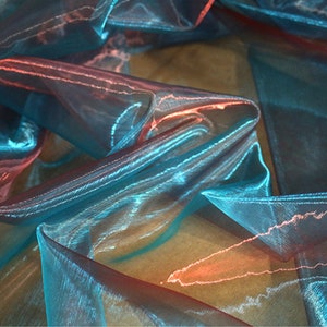 0.5 Meter Length , Width 59.05 Inches Laser Organza Translucent Lace ...