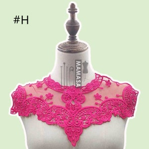 1 Pieces Venice Lace Collar Appliques,floral Emboridered Collar 1 Pcs ...
