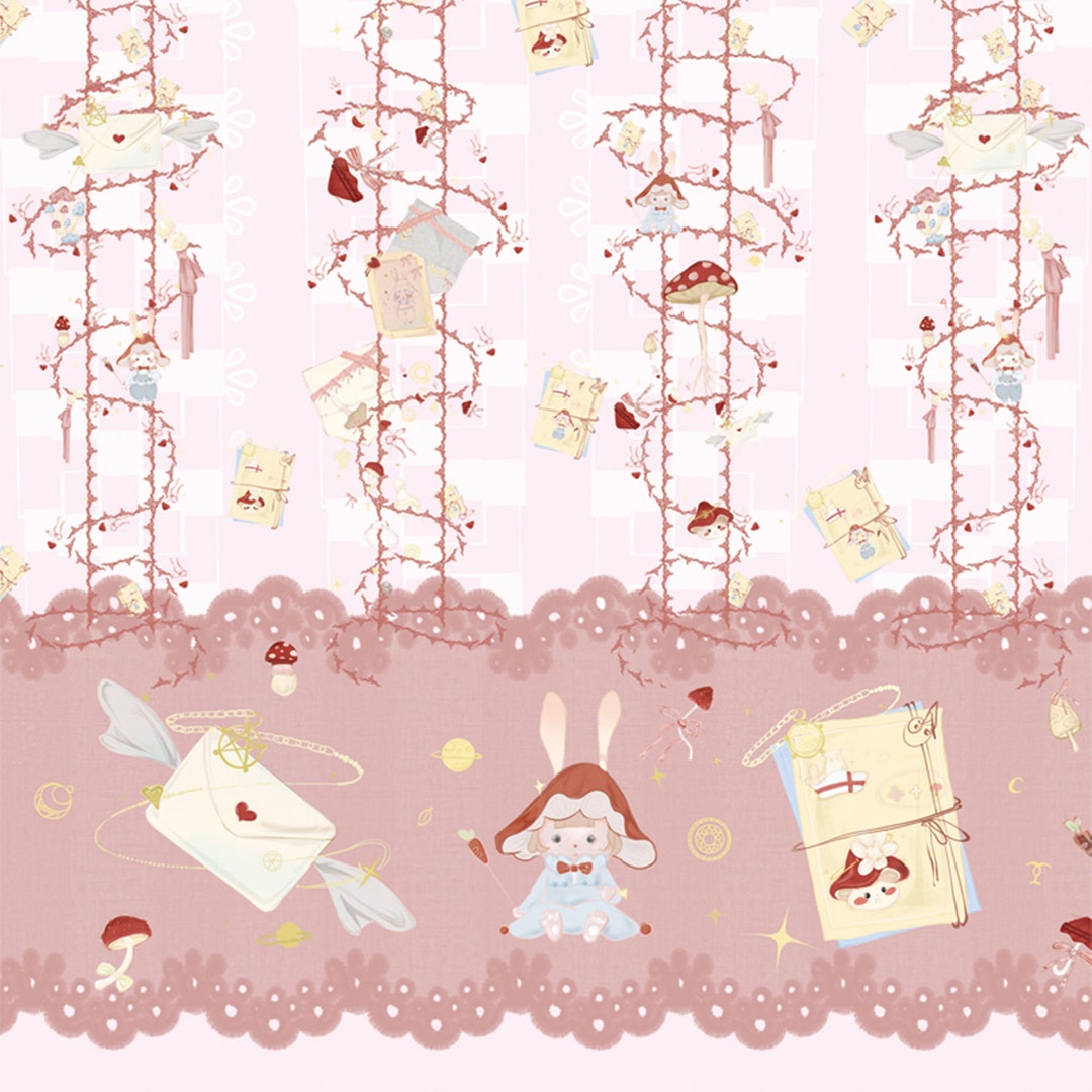 24CM X 150cm Lovely Postman Fabric,lolita Fabric,for DIY Ruskirt,for ...