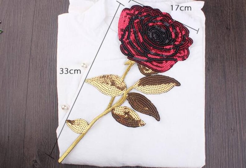 Embroidered sequence flower AppliquesSew-on Patches For Dress | Etsy