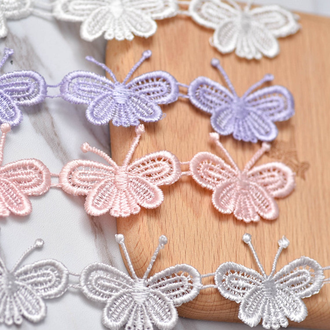 1 Meter Width 1.38 Inches Butterfly Lace Trimembroidered - Etsy