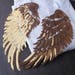 1 Pair Gold/silver Wings Embroidered Sequence Appliques,iron-on Patches ...