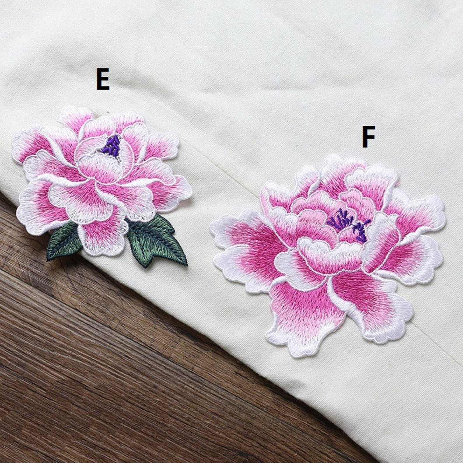 Embroidered Appliques,8 Colors Embroidered Flower,sew-on Patches for ...