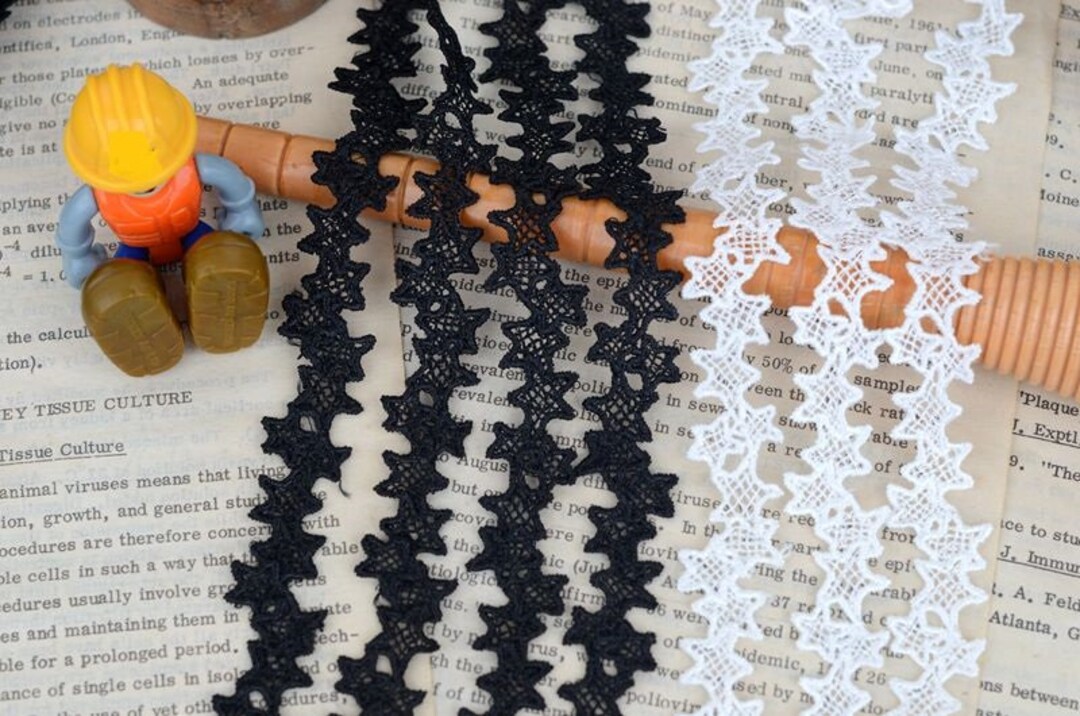 Width 0.71 Inches Star Lace Trim, Embroidered Lace,star Pattern Lace ...
