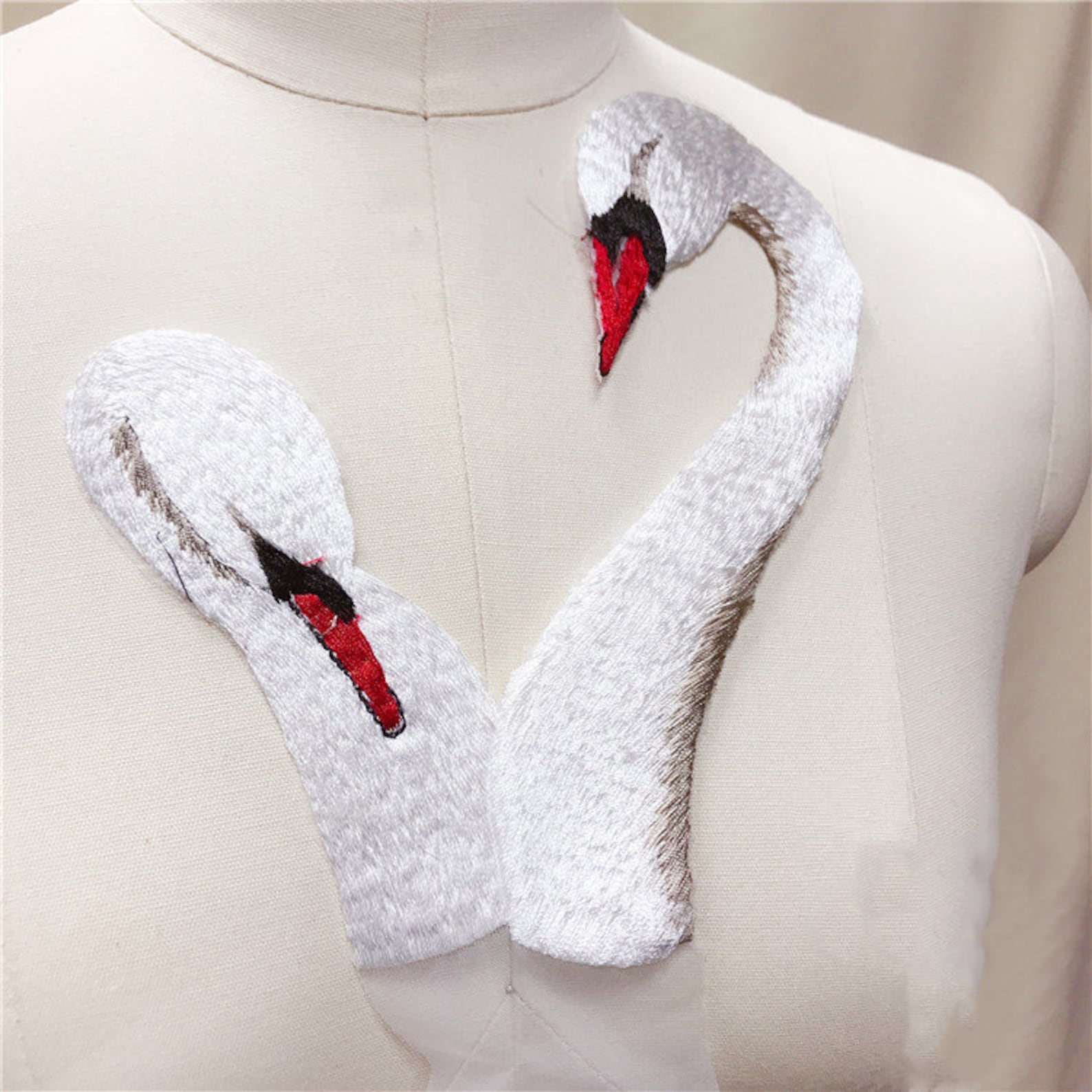 1 Pcs Goose Lace Appliques embroidered Goosepatches for - Etsy