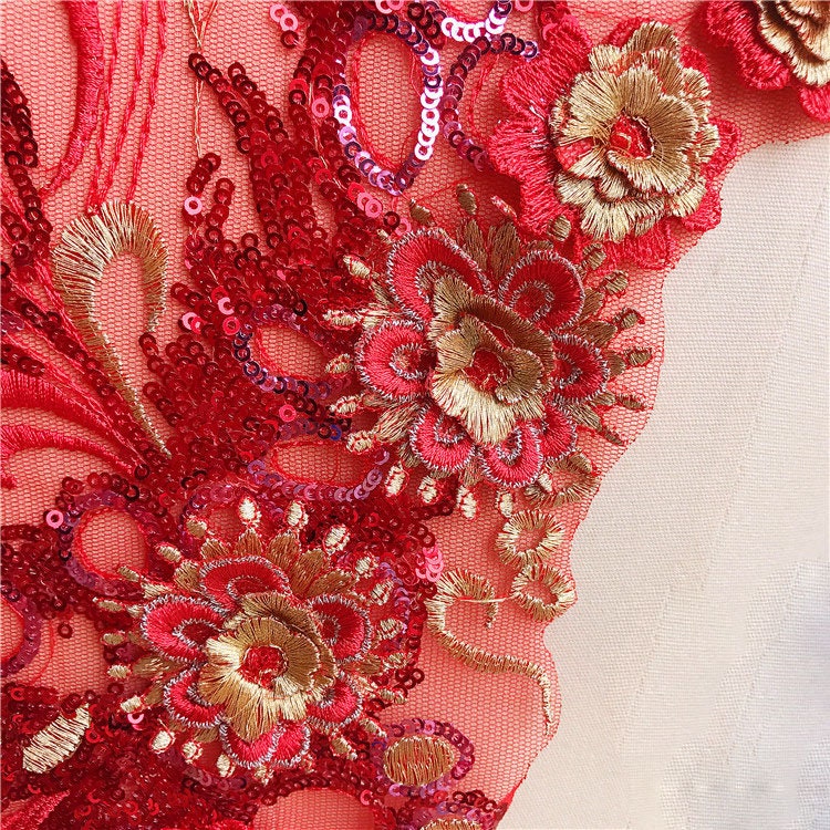 1 Pcs Muti-color Floral Lace Appliquesembroidered - Etsy