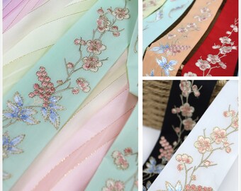 Embroidery Flower Hanfu Jacquard Collar Cuff Decorative | Etsy