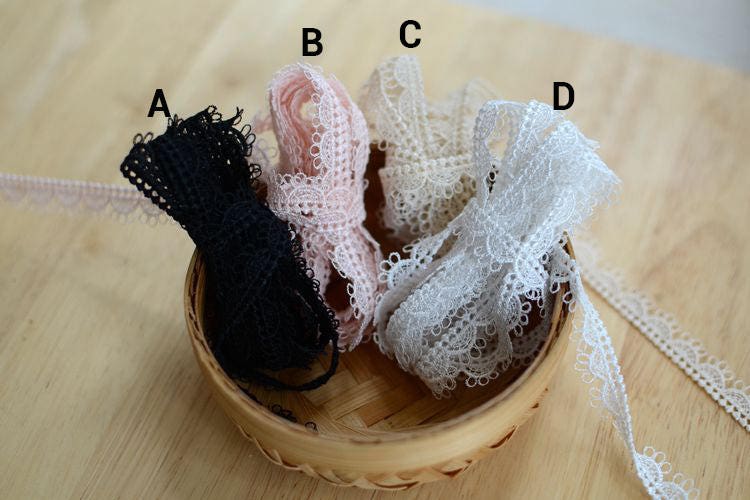 1 Yard width 0.39 inches 4 colors lace trimflowers | Etsy