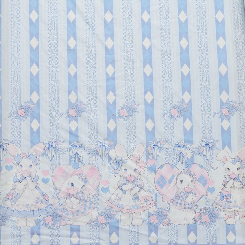 50cmx145cm Lovely Ribbit Fabric,3 Colors Double Edge Lolita Fabric,for ...