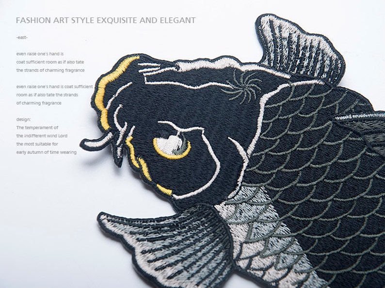 Embroidered Fish Iron-on Appliques,adhesive Embroidered Flowers,patches ...