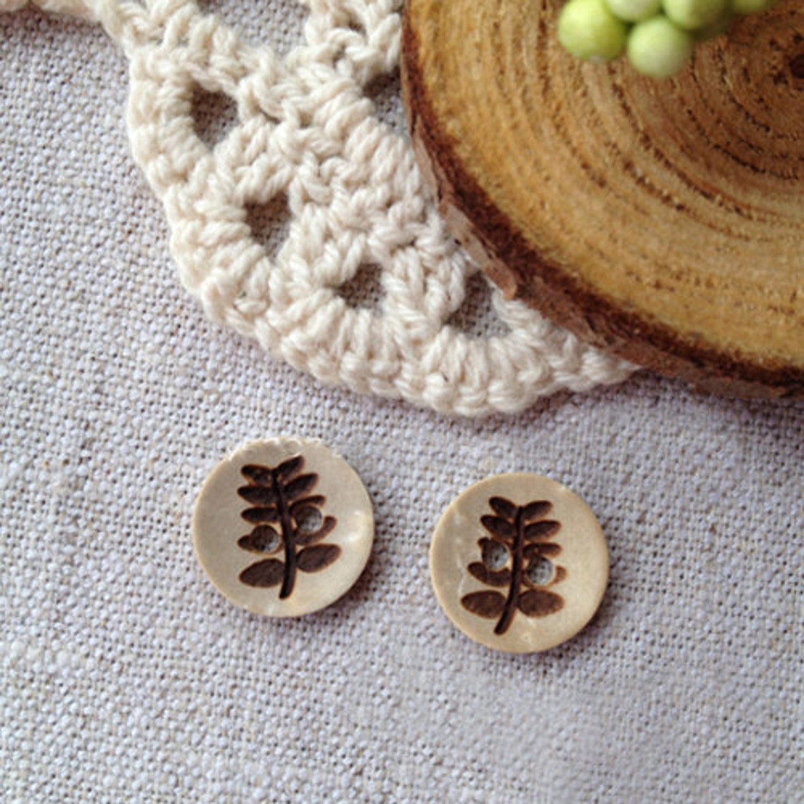 10 Pcs Leaf Pattern Small Wooden Buttons 12mmx12mm(54-2) - Etsy