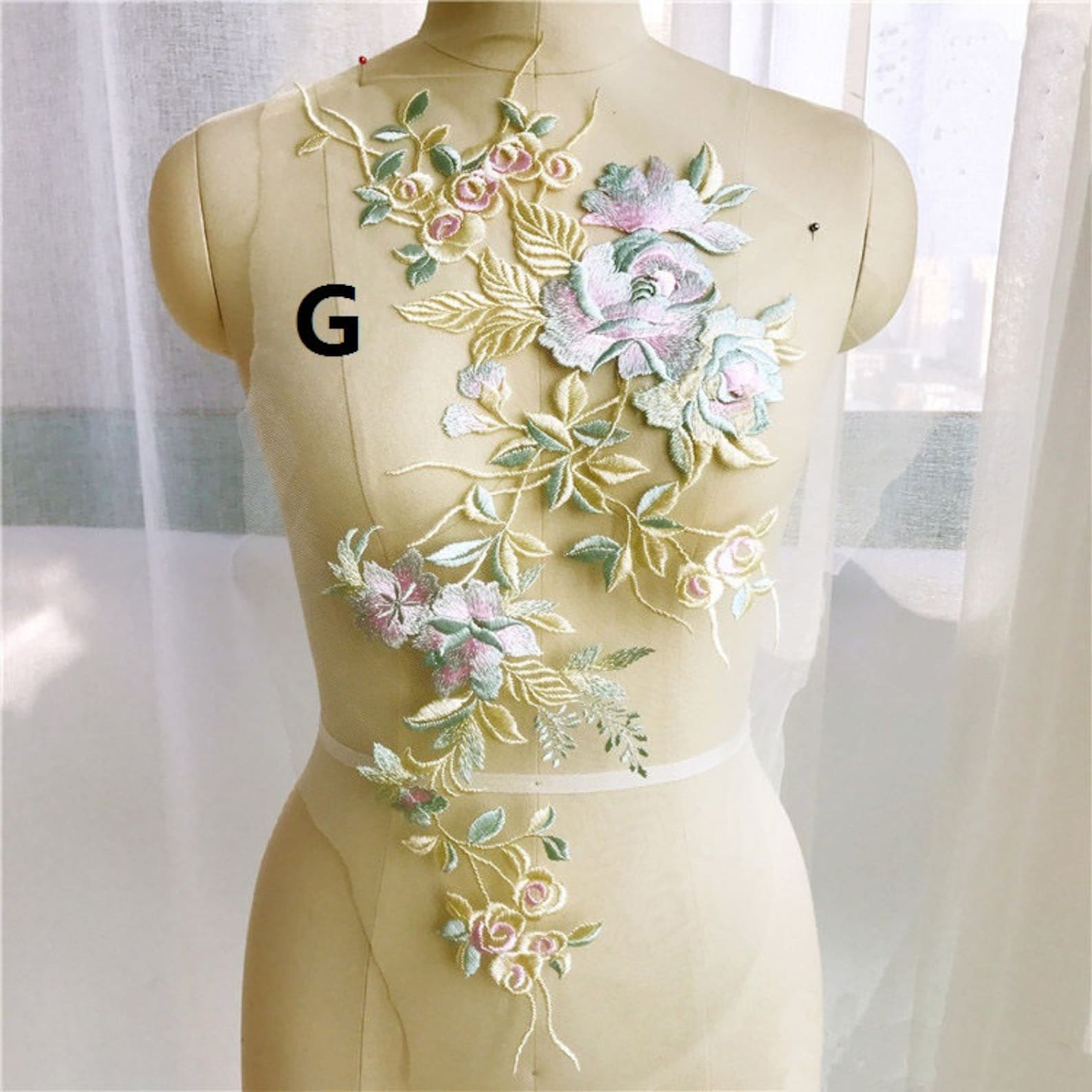 Floral Embroidered Appliques 9 Colors Embroidered - Etsy