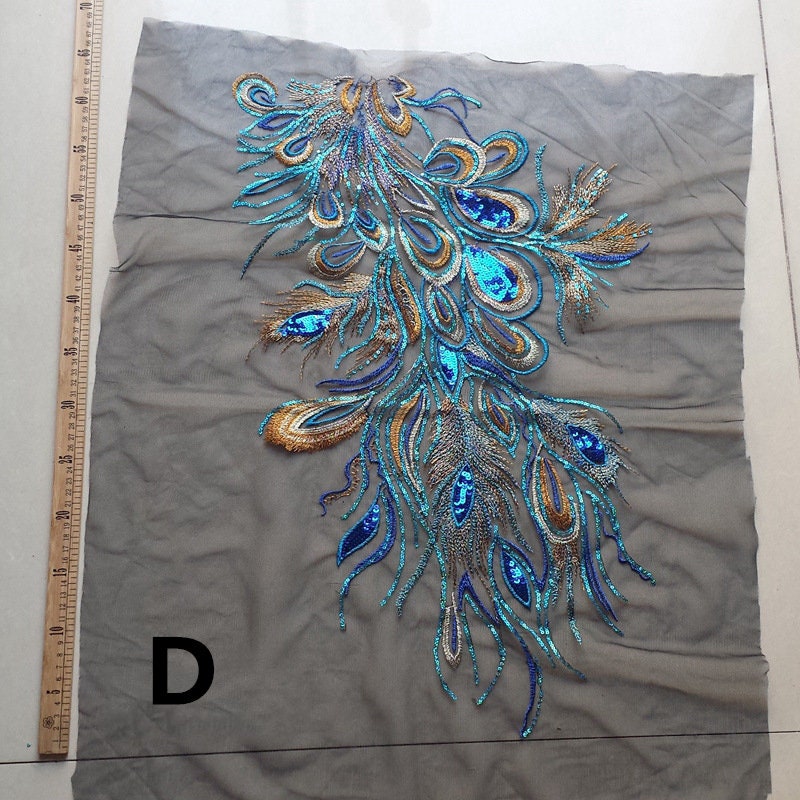 Big Embroidered Sequins Appliques,embroidered Flowers,sew-on Patches ...