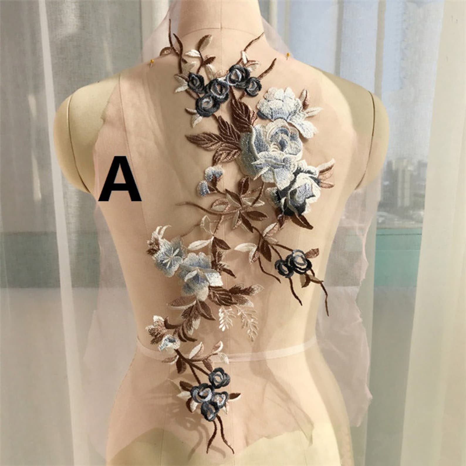 Floral Embroidered Appliques 9 Colors Embroidered - Etsy