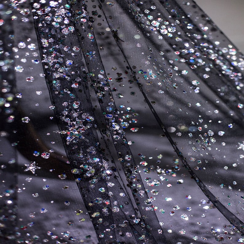 0.5 Meter Width 55.11 Inches Lace Fabric,black Lace Fabric,star Lace ...