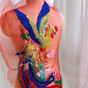 1 Pcs/1 Pair Phoenix Pattern Lace Appliques,embroidered Flowers,patches ...
