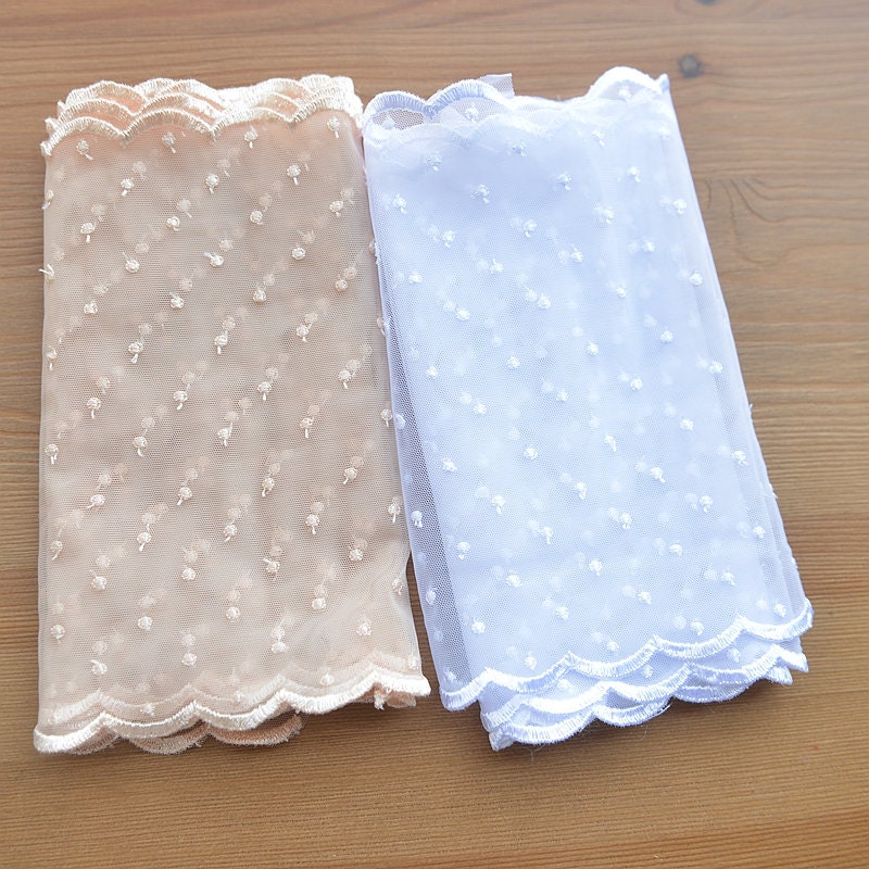 Width 7.28 Inches Wedding Lace Trim Elastic Dot Lace - Etsy