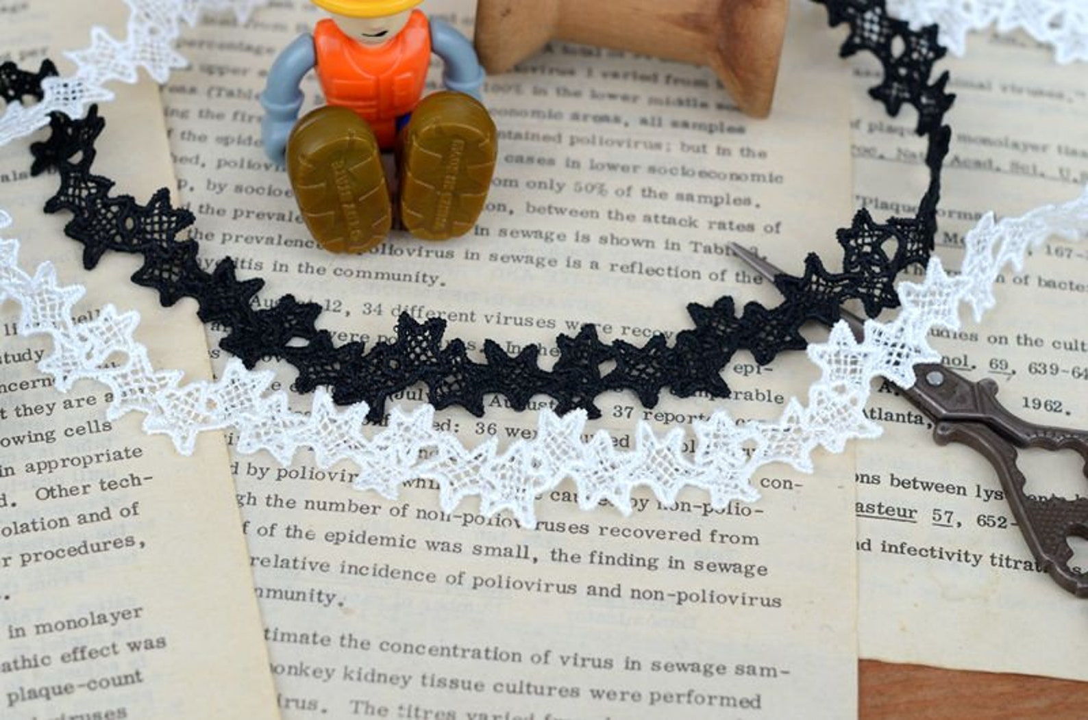 Width 0.71 Inches Star Lace Trim Embroidered Lacestar - Etsy