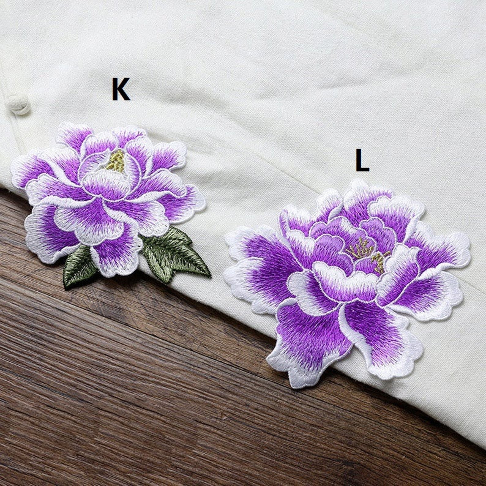 Embroidered Appliques,8 Colors Embroidered Flower,sew-on Patches for ...