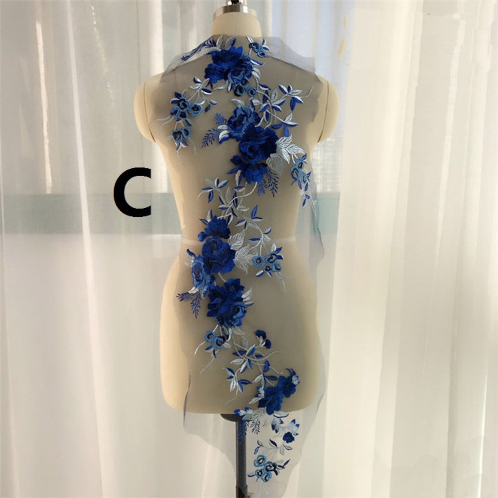 Big Size Floral Embroidered Appliques 5 Colors Embroidery - Etsy