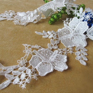 1 Pair Multi-color Alencon Lace Appliques,embroidered Flowers,patches ...
