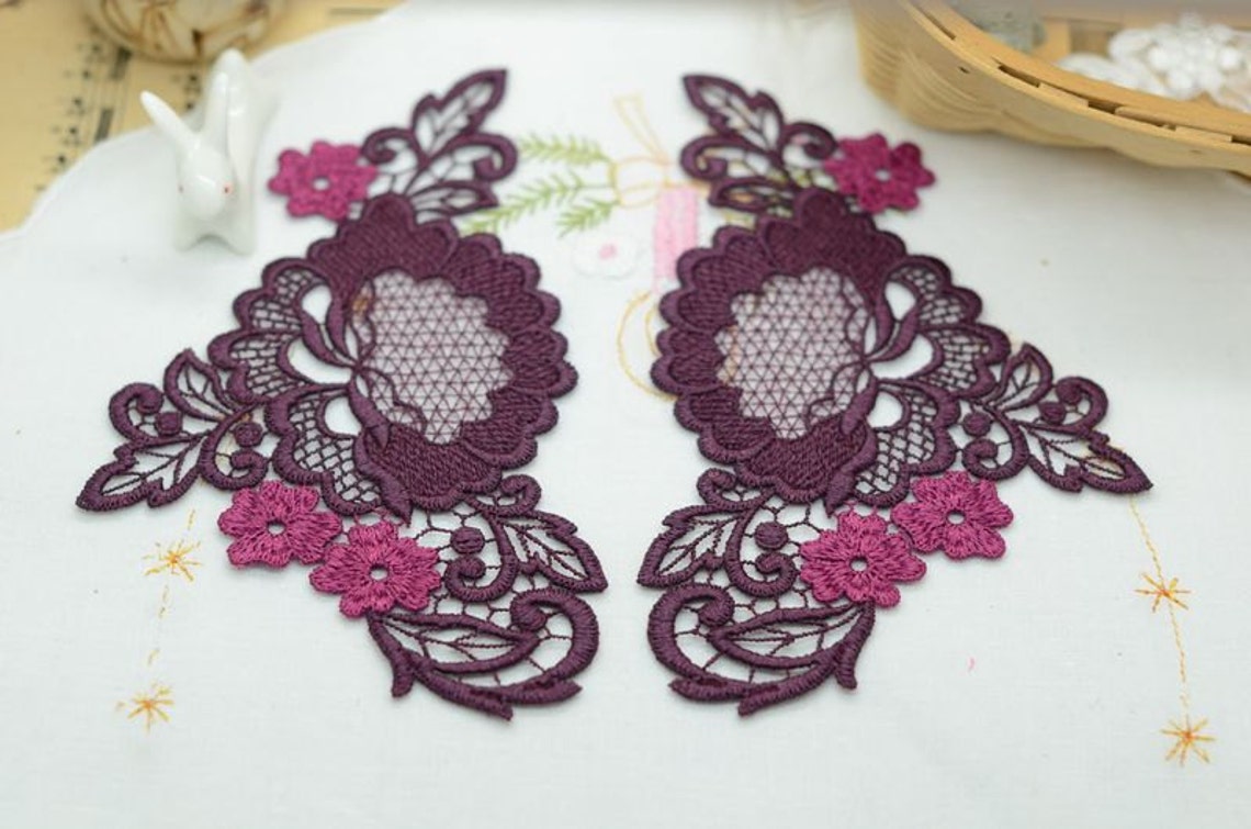 2pcs Embroidered Appliquesadhesive Embroidered - Etsy