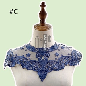 1 Pieces Venice Lace Collar Appliques,floral Emboridered Collar 1 Pcs ...