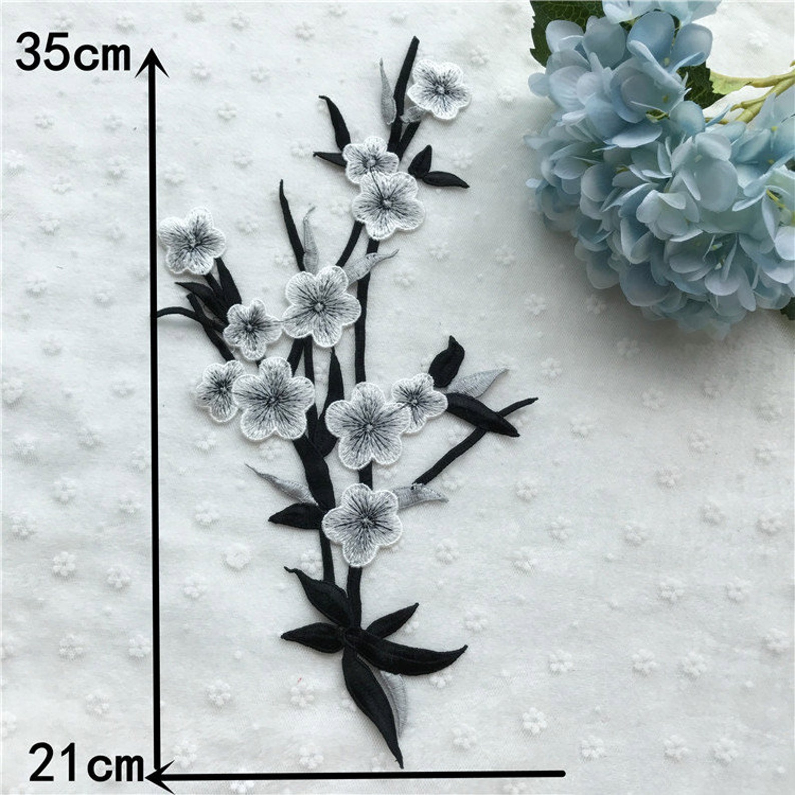 A set of Embroidered Plum blossom Appliques6 colors | Etsy