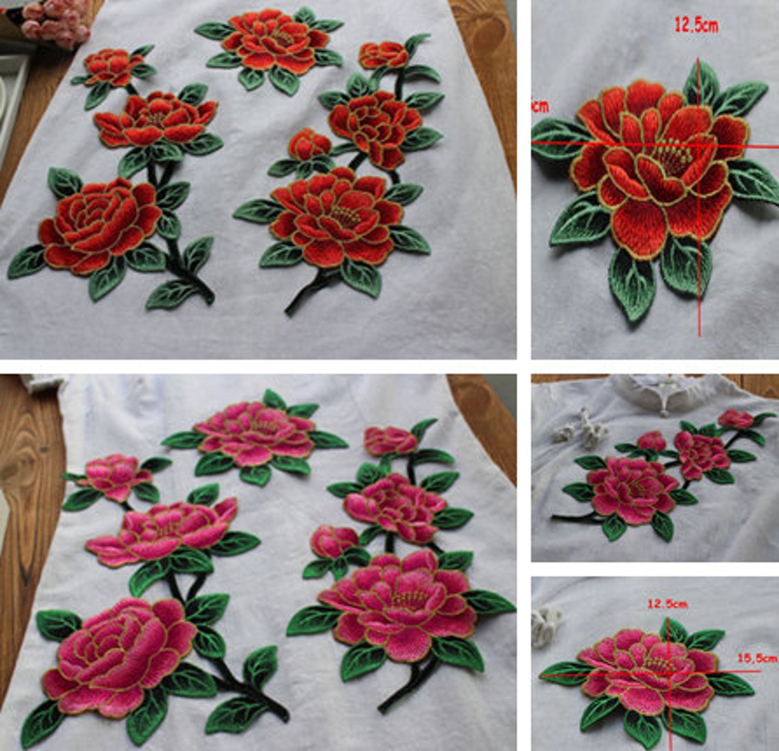 Embroidered AppliquesEmbroidered Flowers Patches For Dress | Etsy