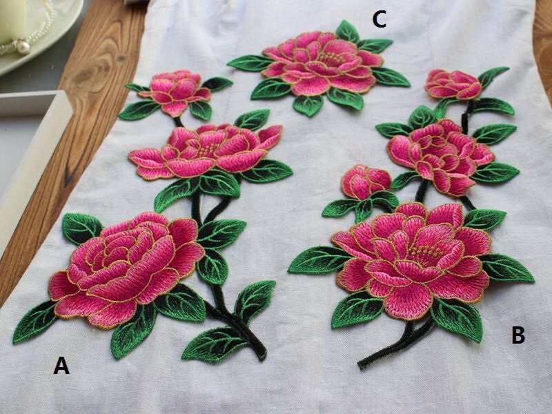 Embroidered Appliquesembroidered Flowers Patches for Dress - Etsy
