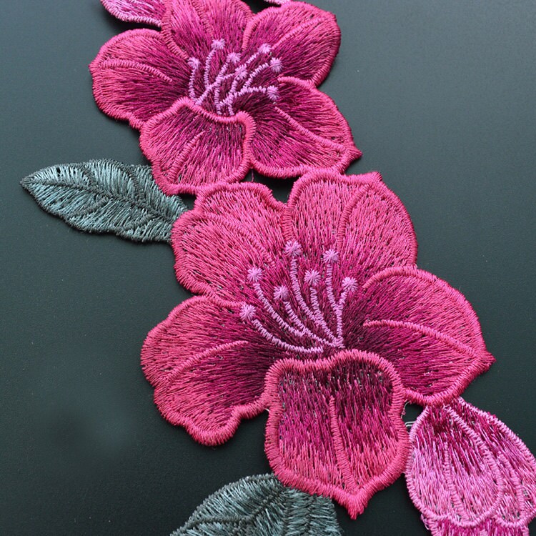 Appliques de collier brodé fleur brodé Patches pour robe - Etsy Canada