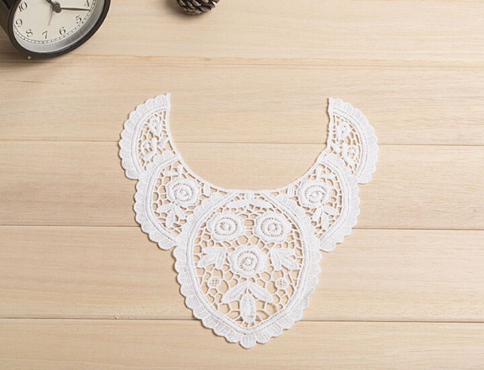 Venice Cotton Lace Collar Appliques,floral Emboridered Collar 1 Piece ...
