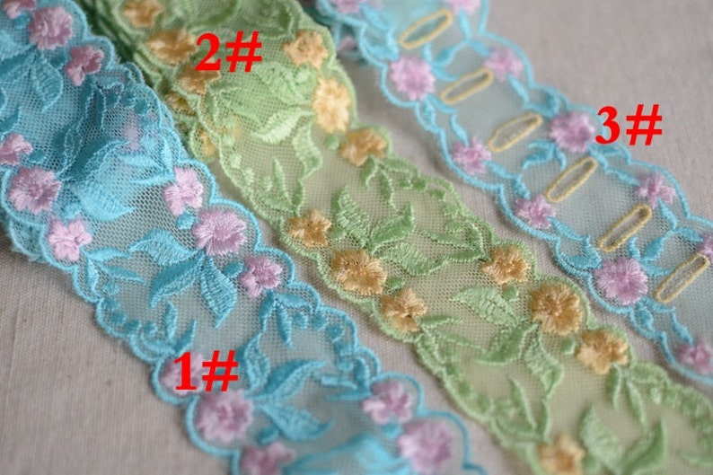 1 Yards Width 1.57 Inches Lace Trim,flowers Embroidered Lace,floral ...