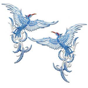1 Pcs/1 Pair Multi-color Phoenix Pattren Lace Appliques,embroidered ...