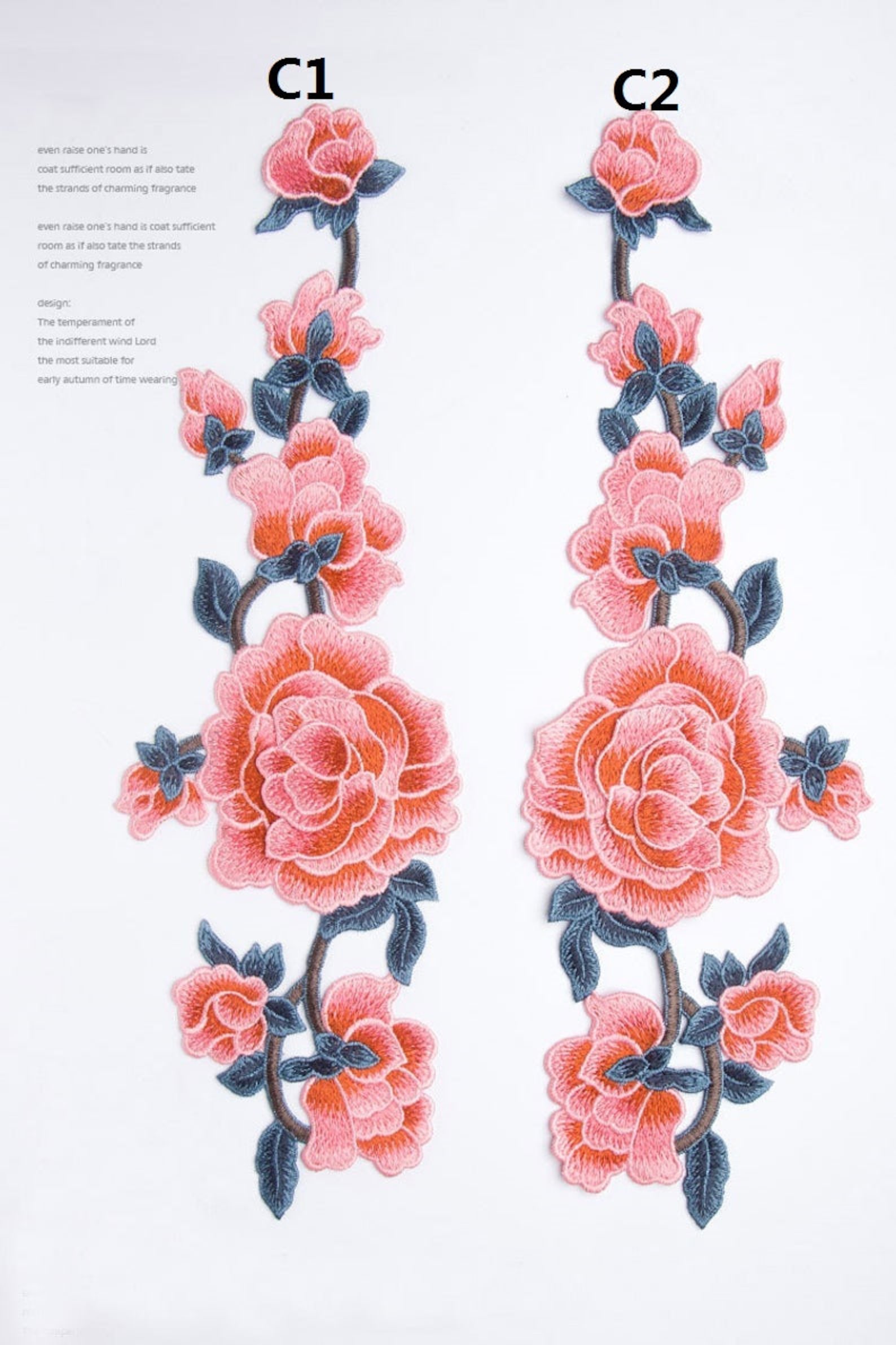 Lace Appliques,embroidered Lotus Flower,4 Colors Patches for Wedding ...