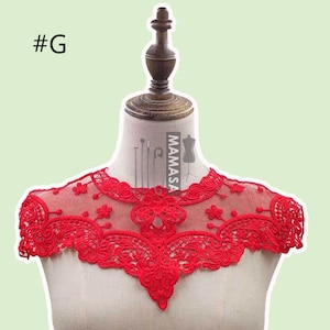 1 Pieces Venice Lace Collar Appliques,floral Emboridered Collar 1 Pcs ...