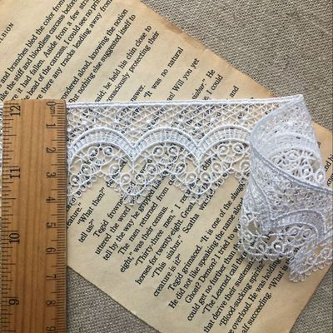 1 Yards Ivory Lace Trim,flowers Embroidered Lace,floral Lace Trim for ...