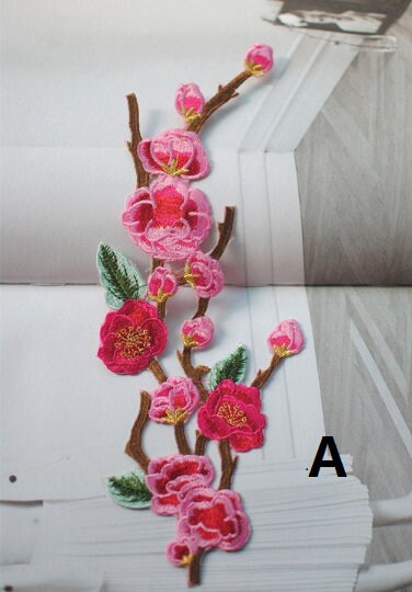 Embroidered Appliquesiron-on Embroidered Flowersmulti-color | Etsy