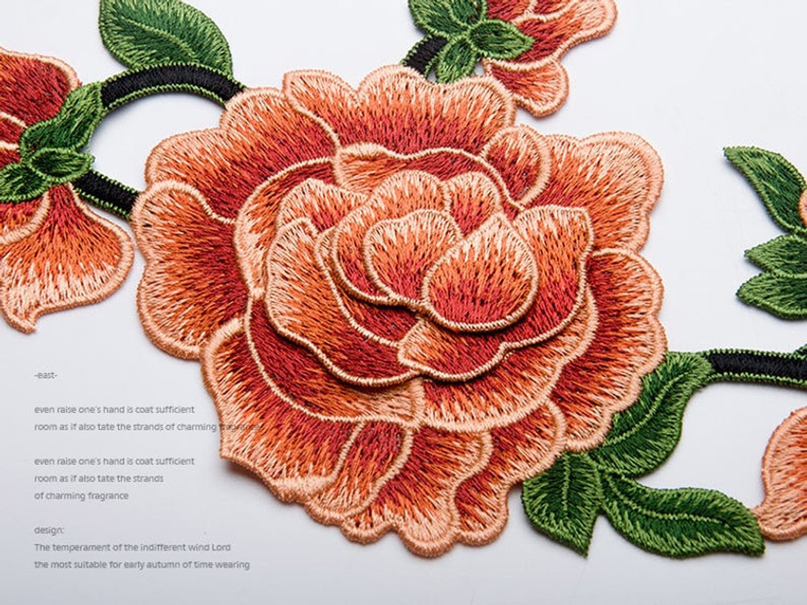 Lace Appliques,embroidered Lotus Flower,4 Colors Patches for Wedding ...