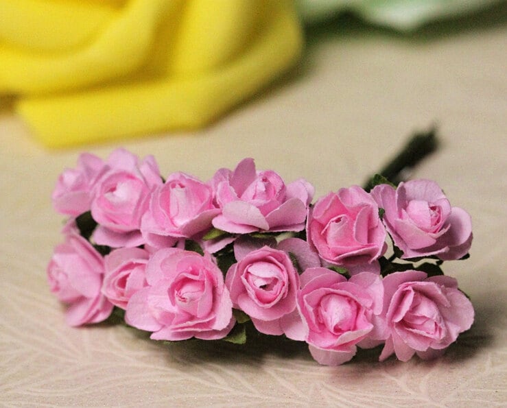 108 Pcs Mini Paper Flowers for DIY Hair Band,flowers for Wedding Candy ...