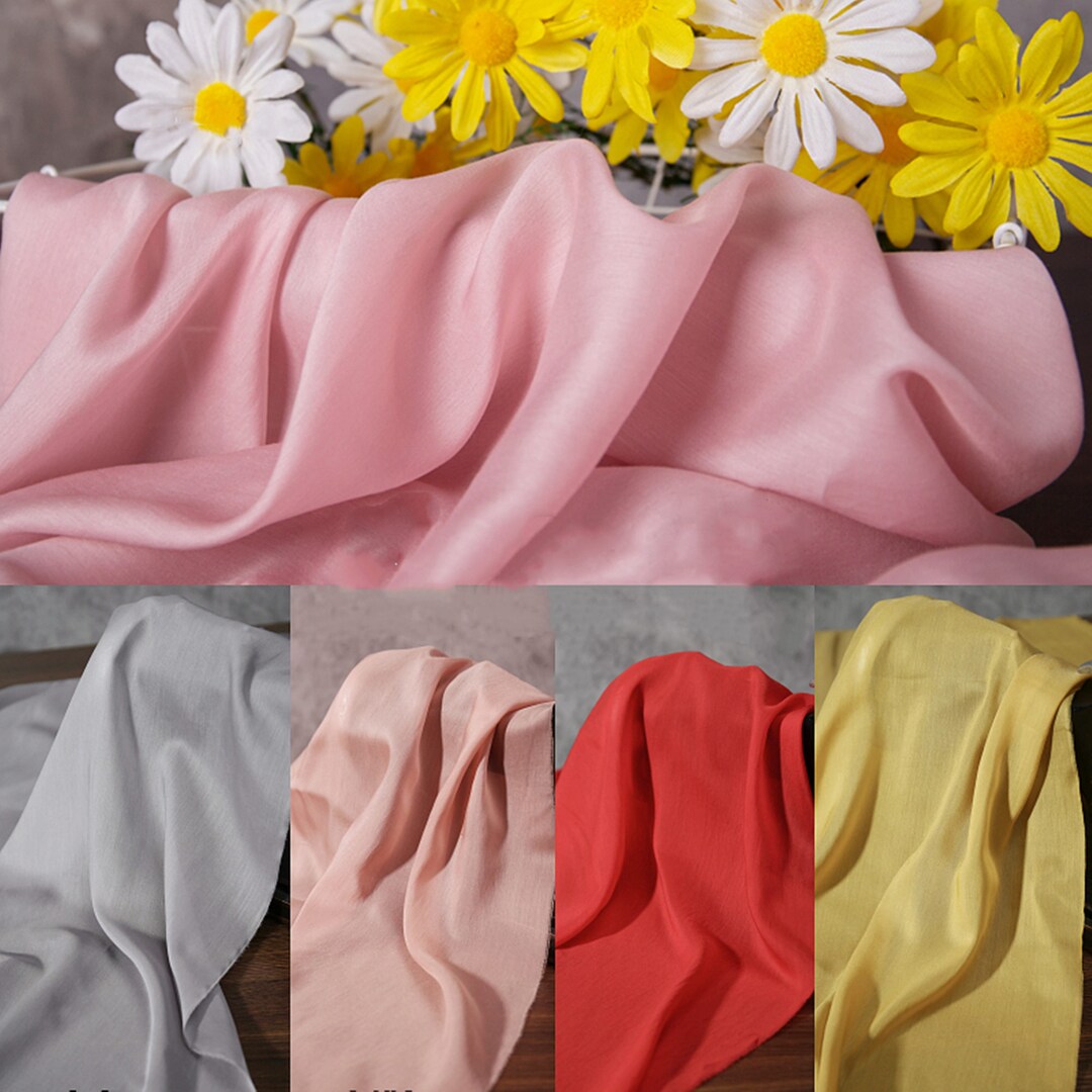 Solid Silk Fabric, Multi-color Solid Fabric,crafts Fabric,for Dress ...