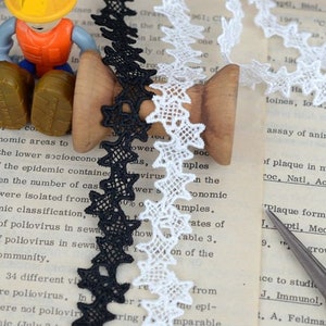 Width 0.71 Inches Star Lace Trim, Embroidered Lace,star Pattern Lace ...