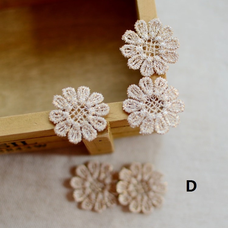 10 Pieces Flower Lace Appliques,embroidered Flowers,patches for Wedding ...