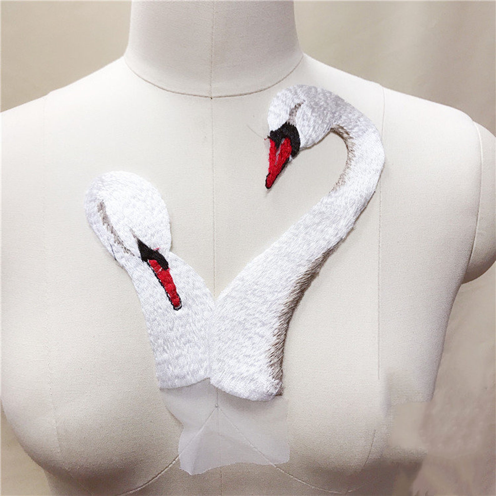 1 Pcs Goose Lace Appliques embroidered Goosepatches for - Etsy