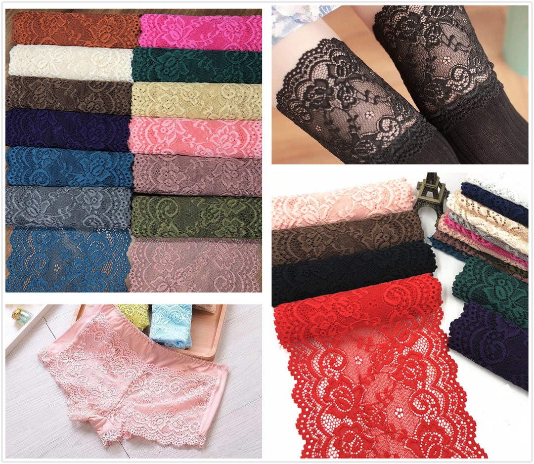 5 -20 Yards Elastic Lace 5.9" Stretch Lace,elastic Lace Trim Elastic ...