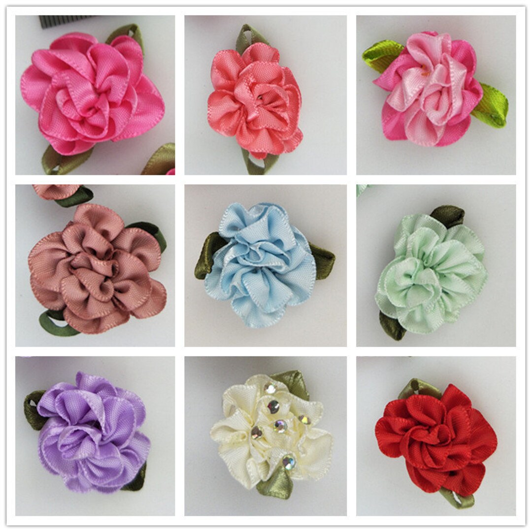6 Pcs 0.98 Inches Rosette Flowers,32 Colors Wedding Decors,bridal ...