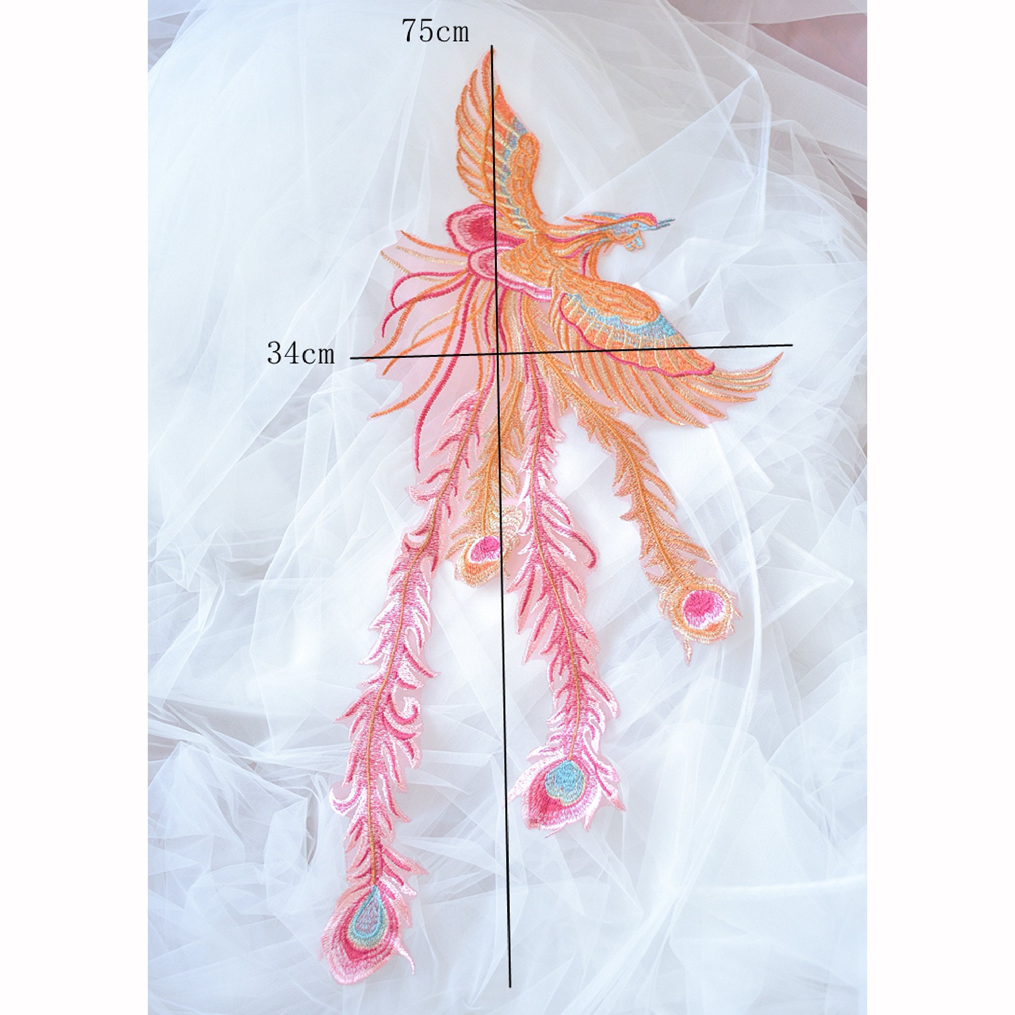 Phoenix Embroidery Lace Appliqueembroidered Lacewedding | Etsy