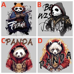 1 Pcs 19x24cm Kung Fu Panda Heat Transfer Patch for Clothes Bags T ...